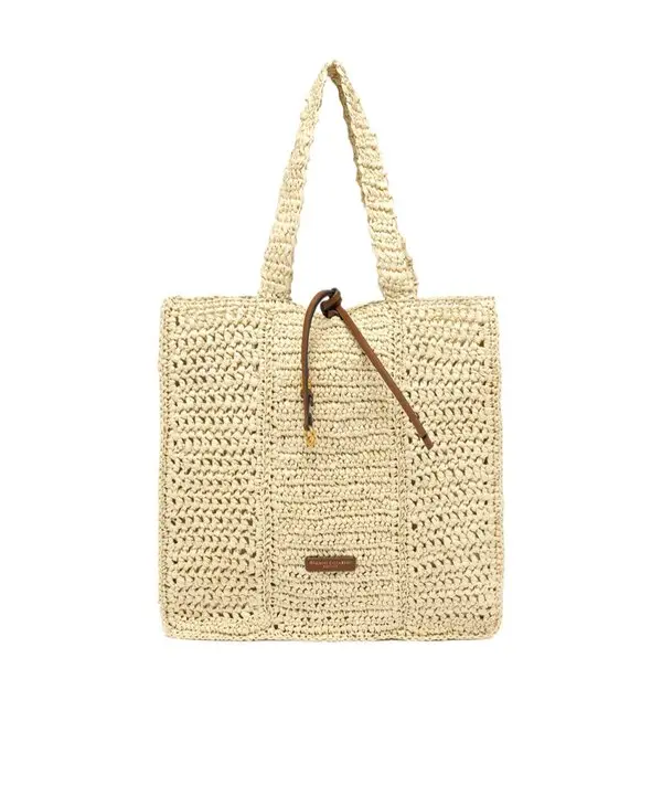 GIANNI CHIARINI Nefeli Crochet Tote Bag - Beige