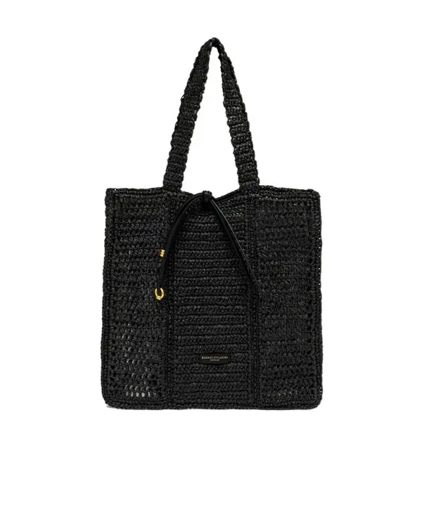GIANNI CHIARINI Nefeli Crochet Tote Bag - Black