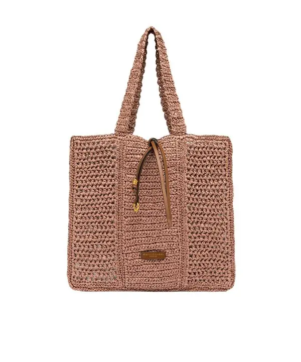 GIANNI CHIARINI Nefeli Crochet Shoulder Bag - Brown