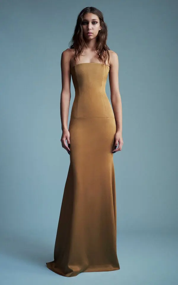 Alex Perry Strapless Longline Gown