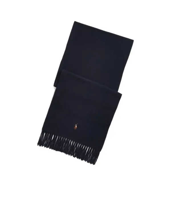 Polo Ralph Lauren Polo Pony Fringe-detailing Scarf - Black