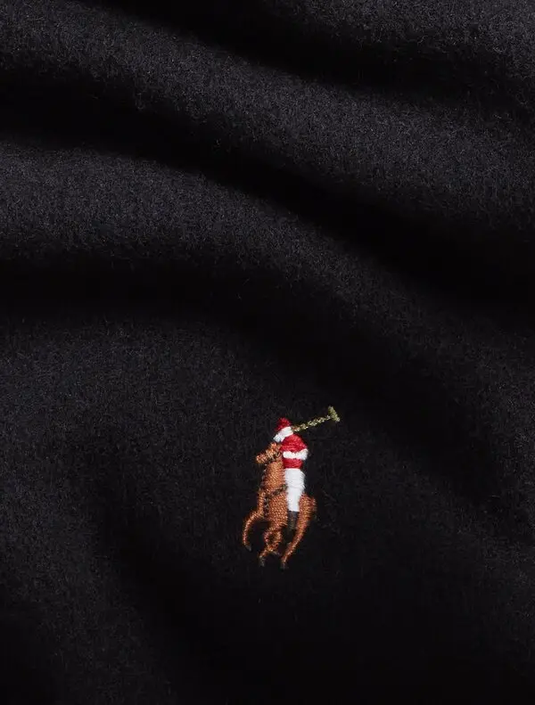 Polo Ralph Lauren Pony Embroidered Fringed-edge Scarf