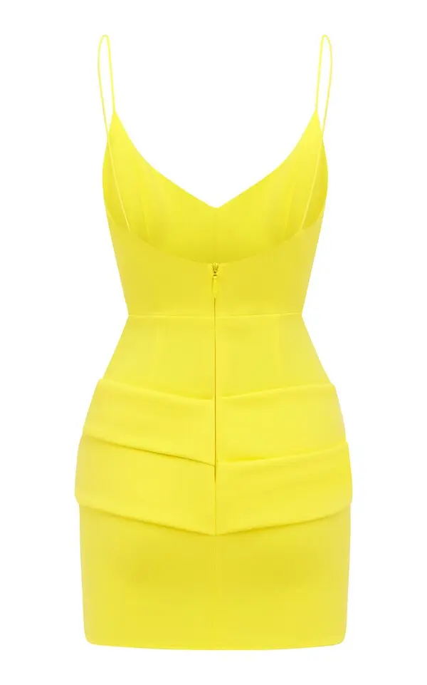 Alex Perry Bikini Draped Stretched Crepe Mini Dress