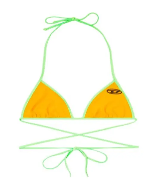 DIESEL® Bikini Top With Wraparound Ties - Yellow