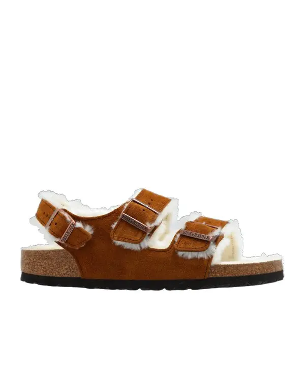 BIRKENSTOCK Milano Shearling Sandals - Mink