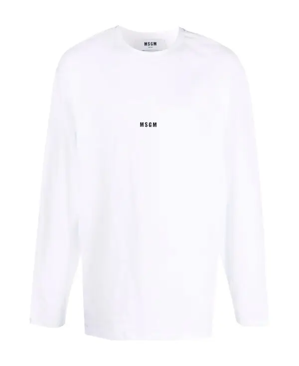 MSGM Logo Printed Crewneck T-shirt