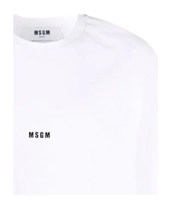MSGM Logo Printed Crewneck T-shirt