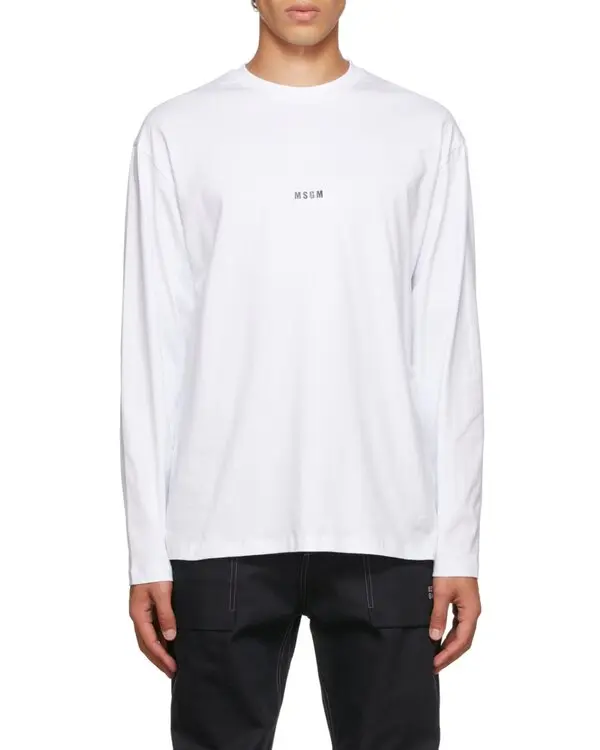 MSGM Logo Printed Crewneck T-shirt