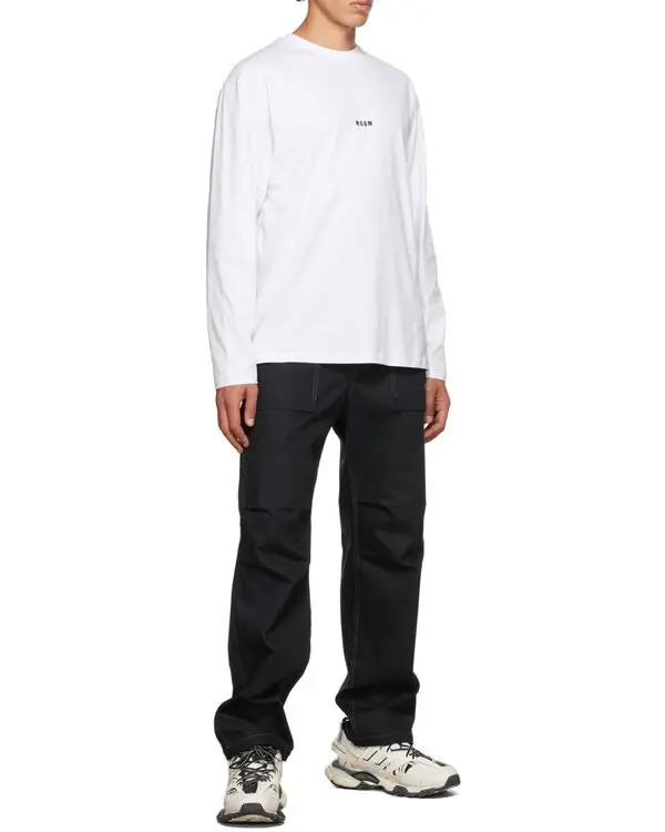 MSGM Logo Printed Crewneck T-shirt