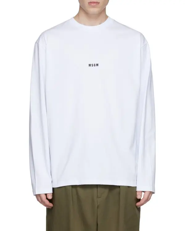 MSGM Logo Printed Crewneck T-shirt