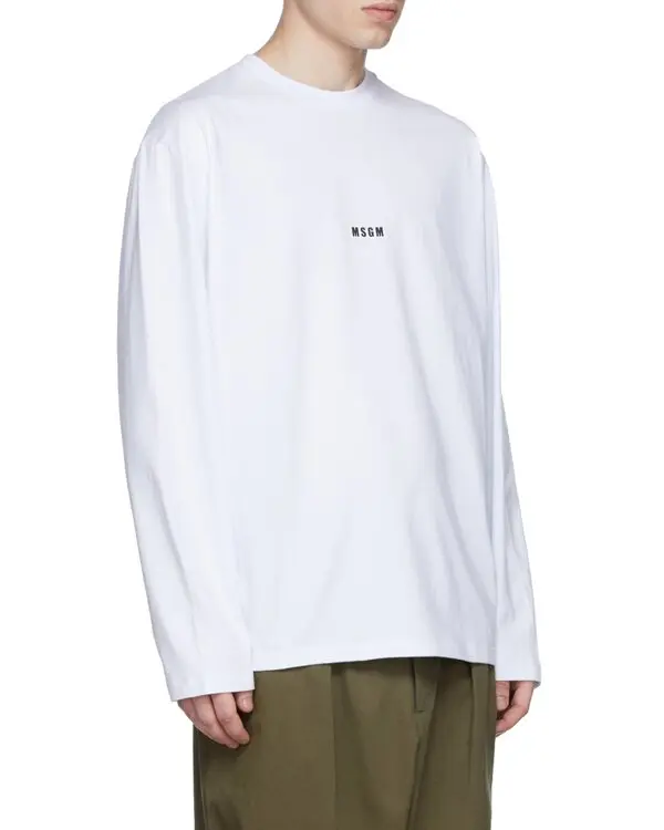 MSGM Logo Printed Crewneck T-shirt