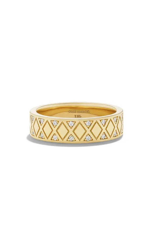 ORLY MARCEL 18k Yellow Diamond Band