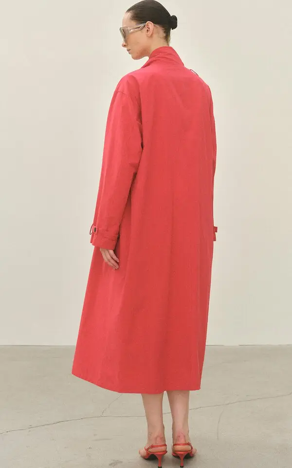Source Unknown Nitra Scarf-lapel Cotton Coat