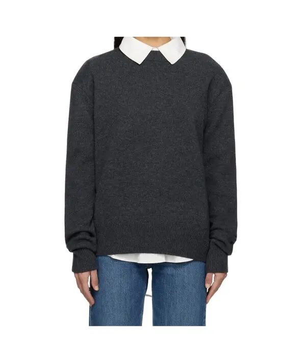 THE FRANKIE SHOP Rafaela Knit Sweater - Darkgreymelange