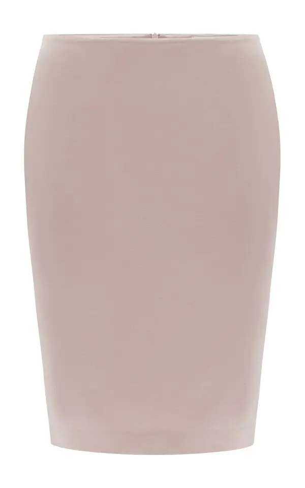 Alex Perry Low Rise Duchess Satin Midi Skirt - Light Pink