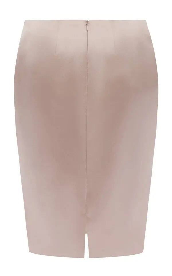 Alex Perry Low Rise Duchess Satin Midi Skirt