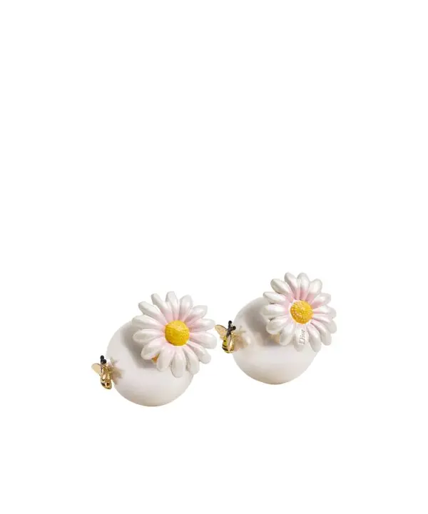 Dior Daisy Tribales Earrings - White
