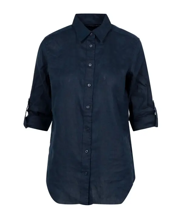 Ralph Lauren Karrie Roll-tab Shirt - Black