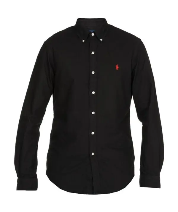 Ralph Lauren Polo Logo Embroidered Shirt - Black