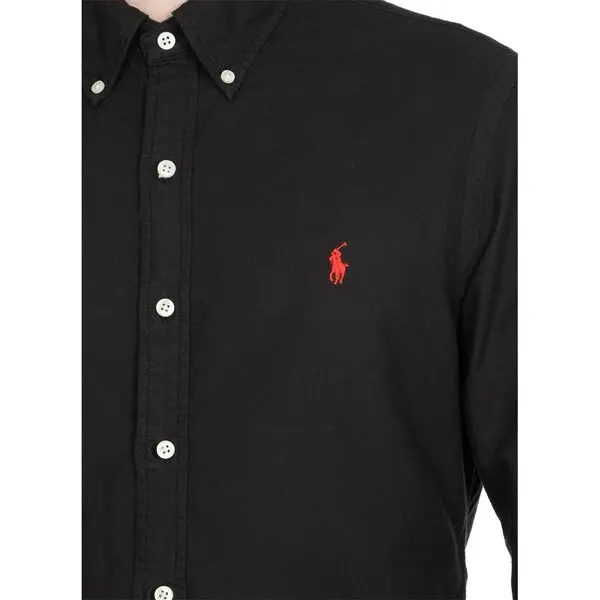 Ralph Lauren Polo Logo Embroidered Shirt - Black