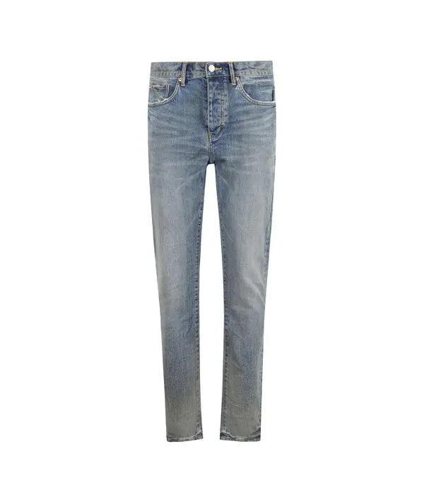PURPLE BRAND Cracked Bronze Skinny Jeans - Gray
