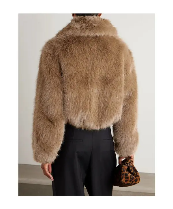 THE FRANKIE SHOP Hope Fur Jacket - Camel
