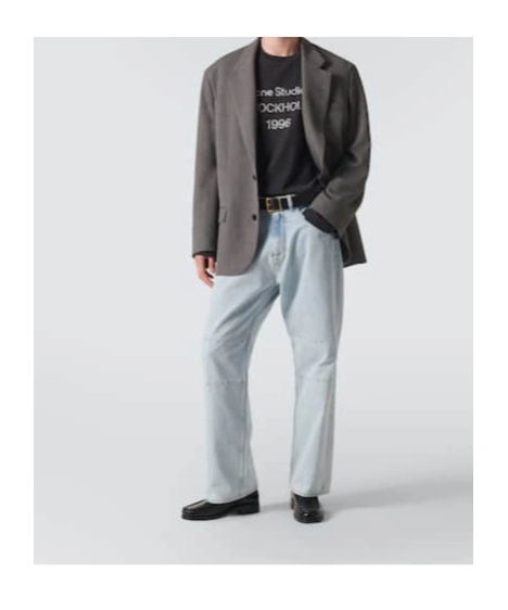 Acne Studios Logo Distressed Jersey T-shirt