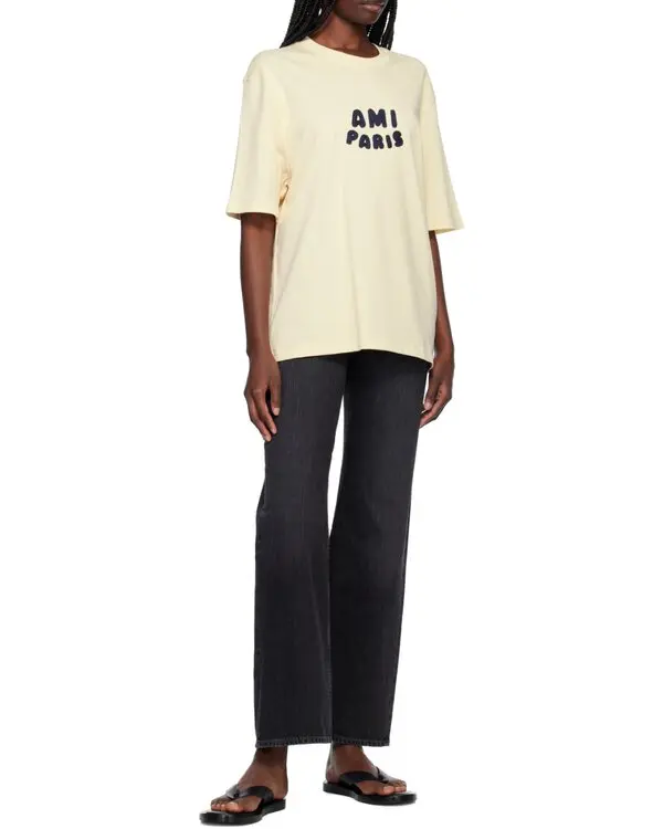 AMI Paris Logo Patch Crewneck T-shirt