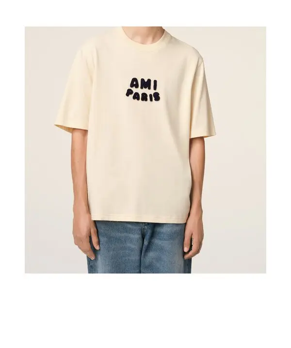 AMI Paris Logo Patch Crewneck T-shirt