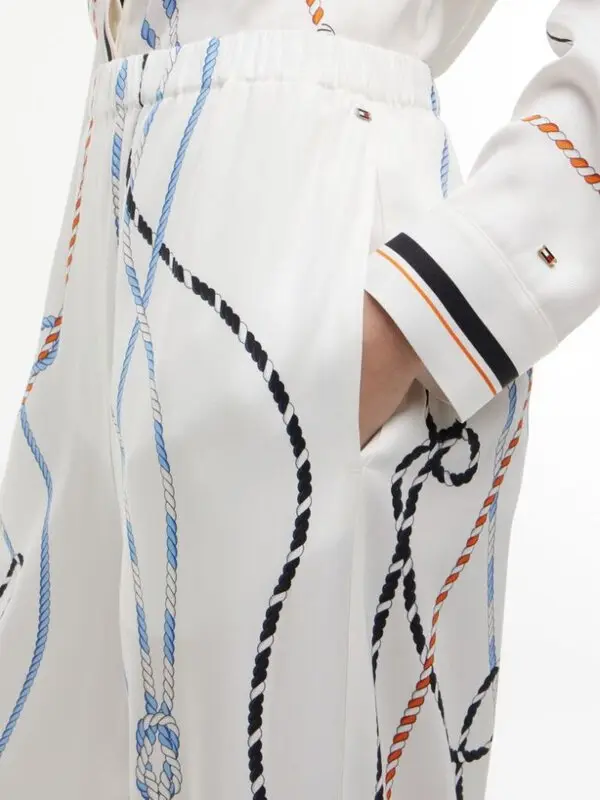 Tommy Hilfiger Rope Print Relaxed Straight Trousers