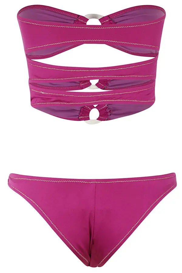 REINA OLGA Sleeveless Cut-out Swimsuit