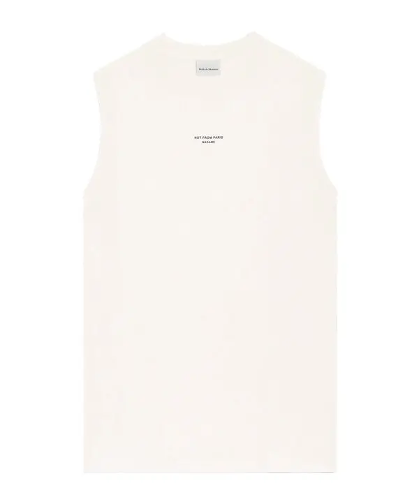 Drole De Monsieur Crew-neck Tank Top - White