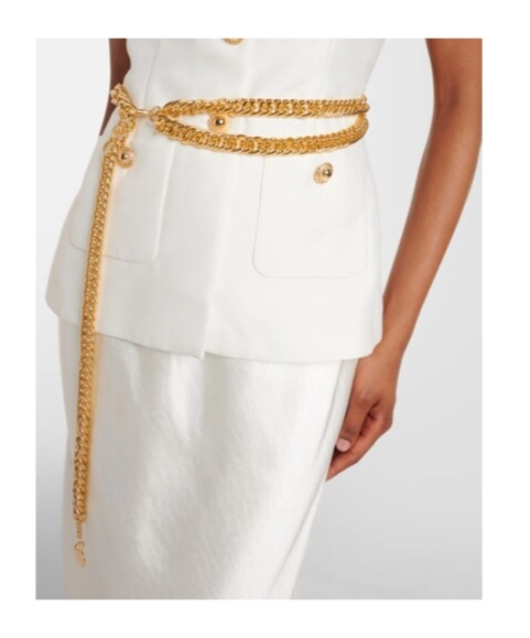 SELF-PORTRAIT Belted Taffeta Maxi Dress