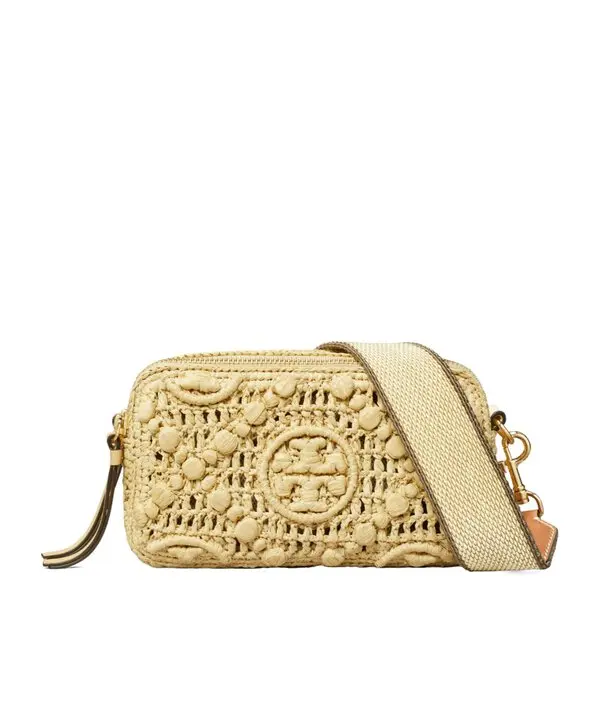 Tory Burch Miller Zipped Mini Crossbody Bag - Natural