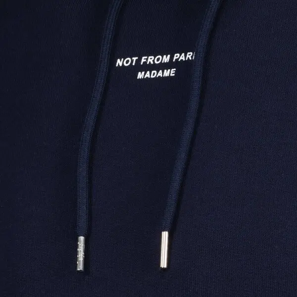 Drole De Monsieur Le Hoodie Slogan Classique Hoodie - Navy