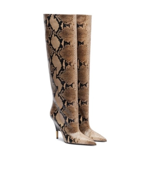 Khaite Bella Snake-effect Leather Knee-high Boots