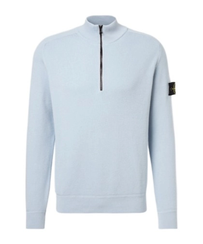 Stone Island Compass Cotton Half-zip Sweater - Blue