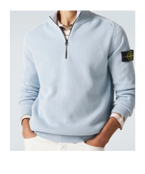 Stone Island Compass Cotton Half-zip Sweater