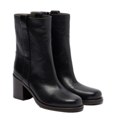 Brunello Cucinelli Monili Leather Ankle Boots