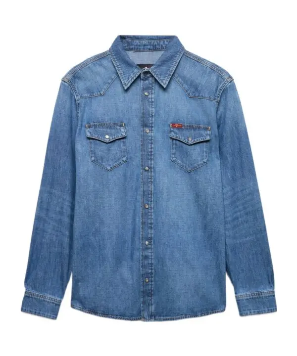 7 For All Mankind Long Sleeve Western Shirt - Canyon