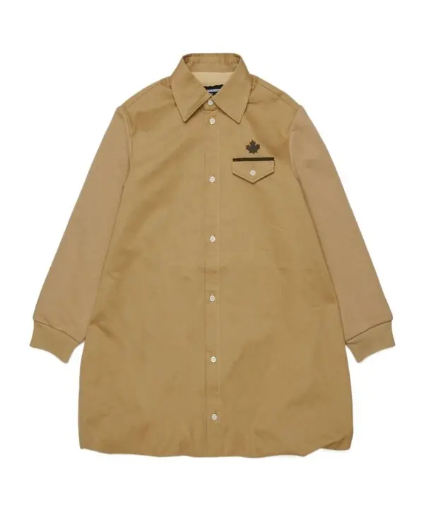 Dsquared2 Maple Leaf Shirt Dress - Beige
