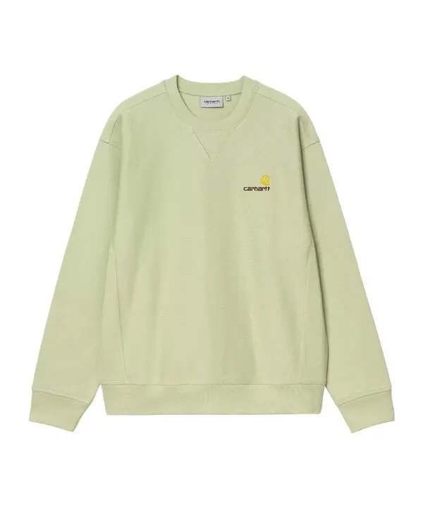 Carhartt Work In Progress American Script Sweatshirt - Pale Olive