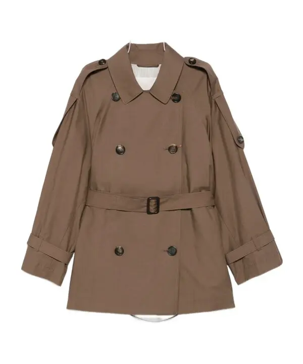 Max Mara Long-sleeved Trench Coat - Brown