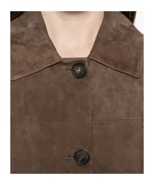 Max Mara Long-sleeve Leather Jacket