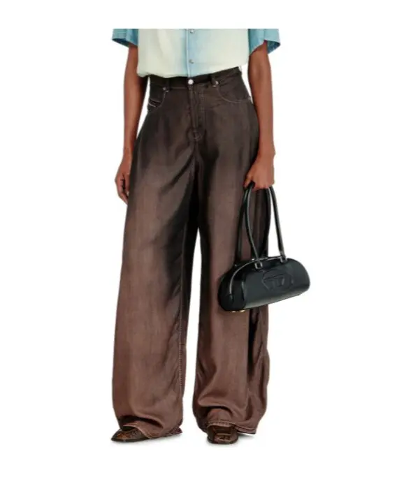 DIESEL® 1987 D-khelz Relaxed Fit Wide-leg Jeans - Brown