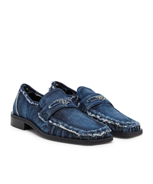 DIESEL® D-amber Distressed Denim Loafers
