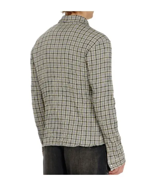 DIESEL® Check Shirt With Seersucker Effect