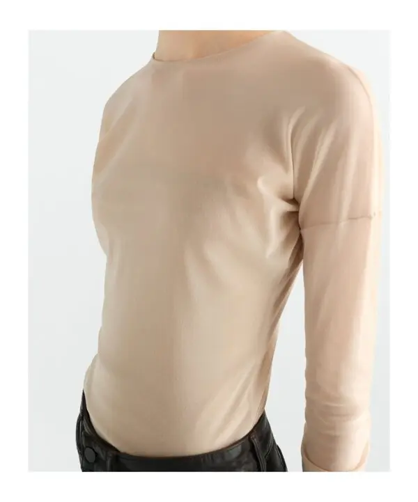 LEMAIRE Sheer Long-sleeve Top - Powder