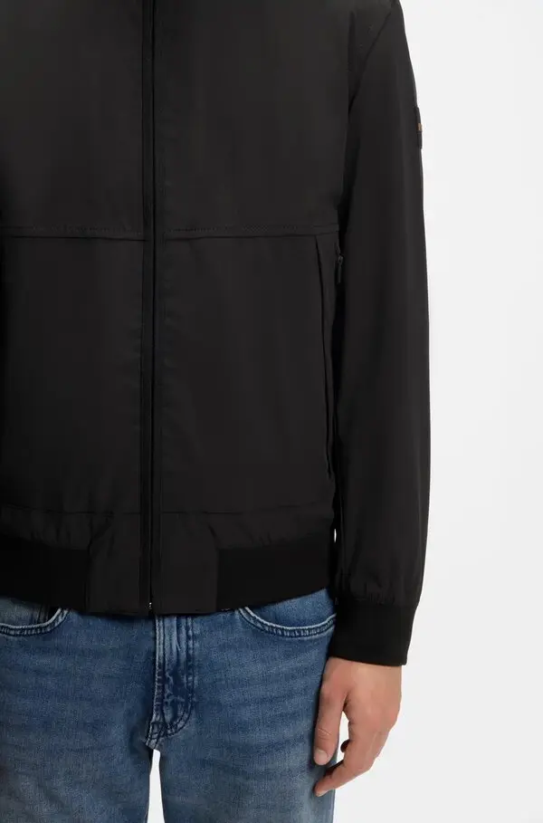 Hugo Boss Water-repellent Softshell Jacket With Detachable Sleeves
