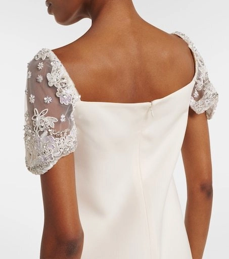 Valentino Garavani Crepe Couture Embellished Minidress